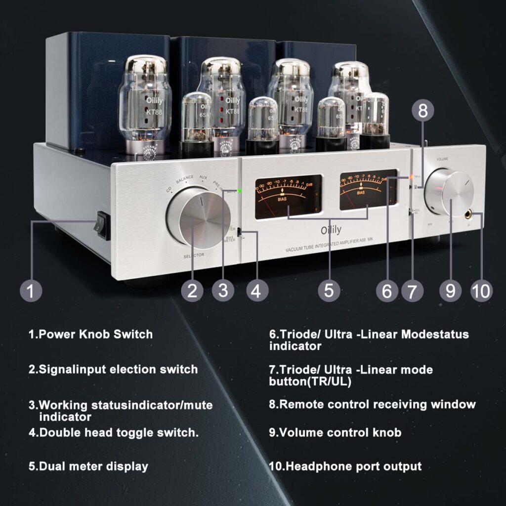 Oilily A88MK KT88*4 Vacuum Tube Amplifier | Switchable Triode & Ultra ...