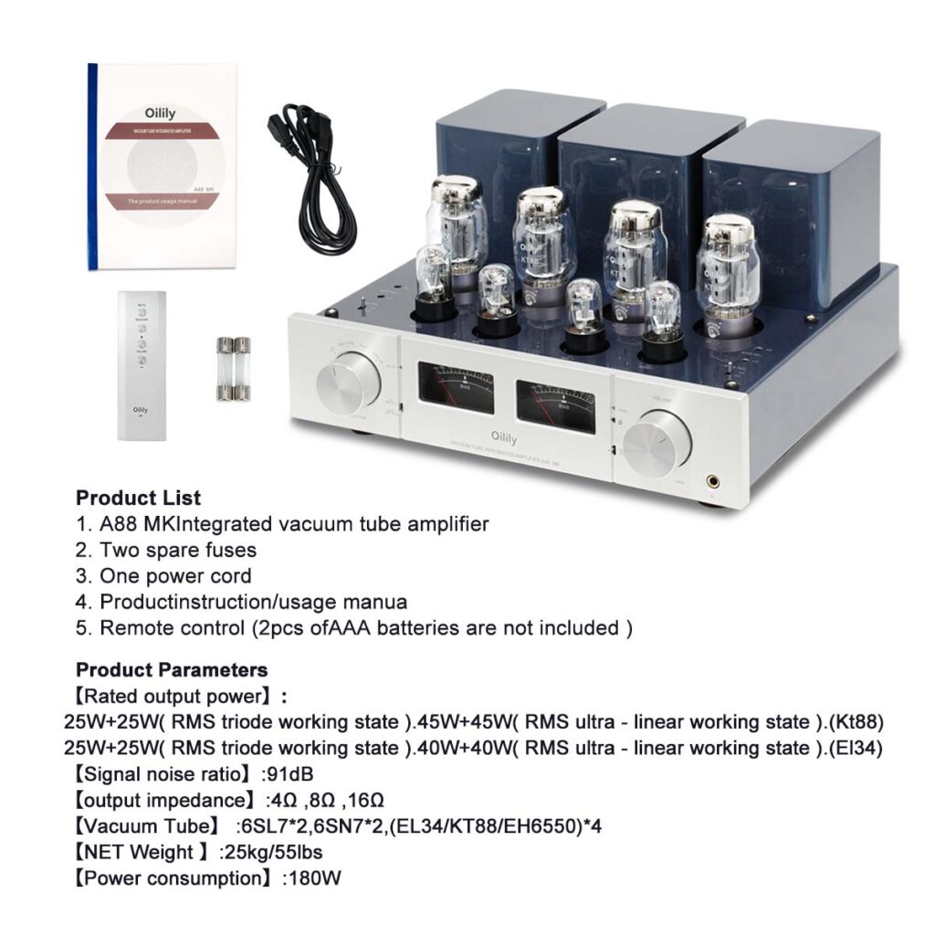 Oilily A88MK KT88*4 Vacuum Tube Amplifier | Switchable Triode & Ultra ...
